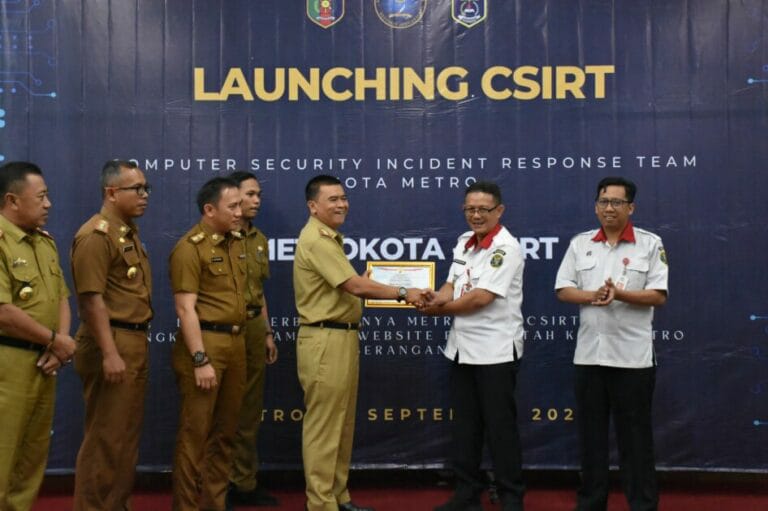 Pemkot Metro Launching Metrokota-CSIRT – Sir Lampung